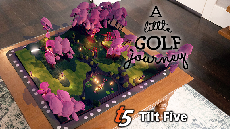 A new way to play A Little Golf Journey with Tilt 5 | Playtonic Games